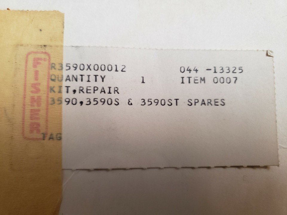 Fisher 3590 Positioner Gasket Repair Kit, R3590X00012 - Unused Surplus ...
