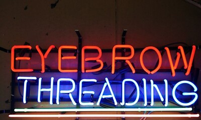 Eyebrow Threading 20" Neon Sign Lamp Light Gift Store With Dimmer | eBay