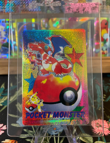 ⚡1998 P.M. Pokemon Bandai Charizard Japanese - Holo Sticker Prism ...