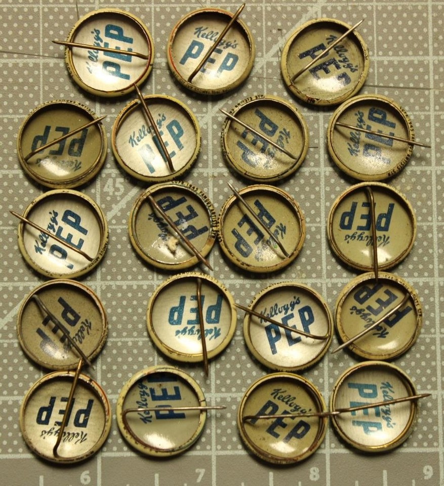19 Kellogg's PEP Pins 2 Duplicates tra29 | eBay
