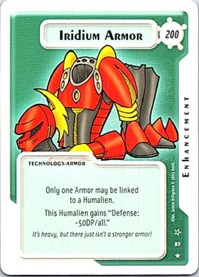 Iridium Armor HumAliens CCG Light Play | eBay