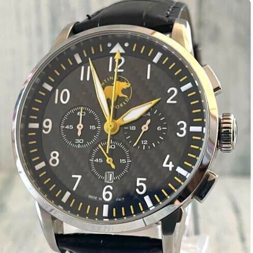 HUNTING WORLD Watch : Chronograph Wristwatch Working Men Black x Silver ...