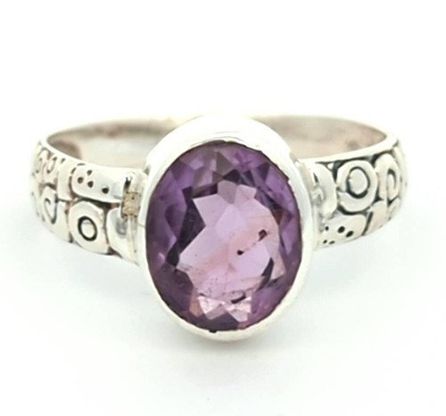 Video Samuel B Behnam 925 Sterling Silver Natural Amethyst Artisan Ring ...