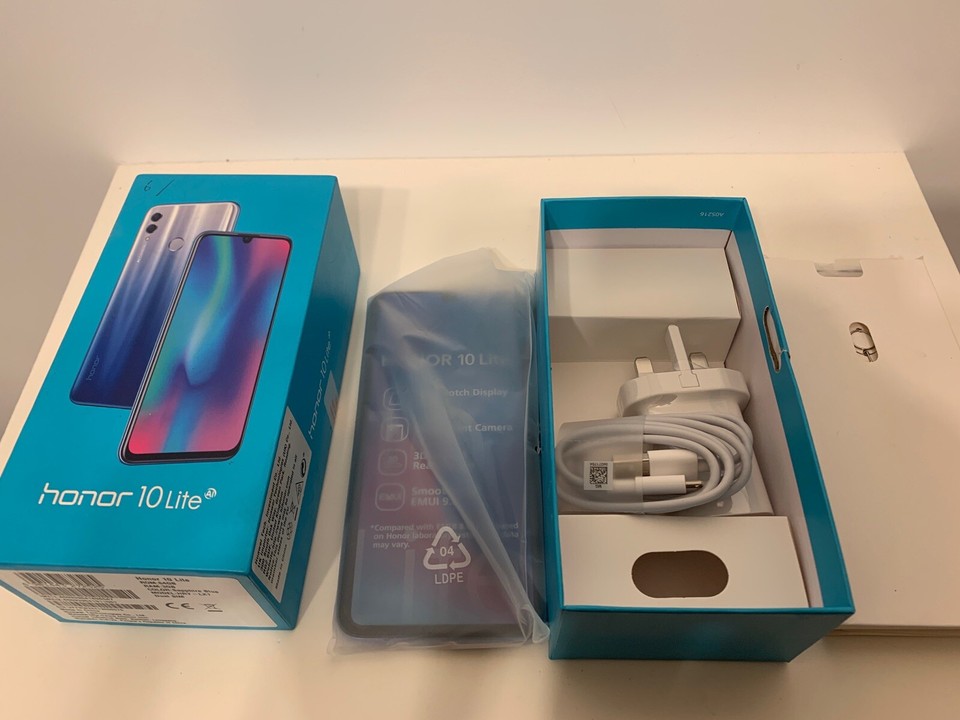 Honor 10 Lite ROM:64GB RAM:3GB COLOR: Sapphire Blue MODEL:HRY-LX1 Dual ...
