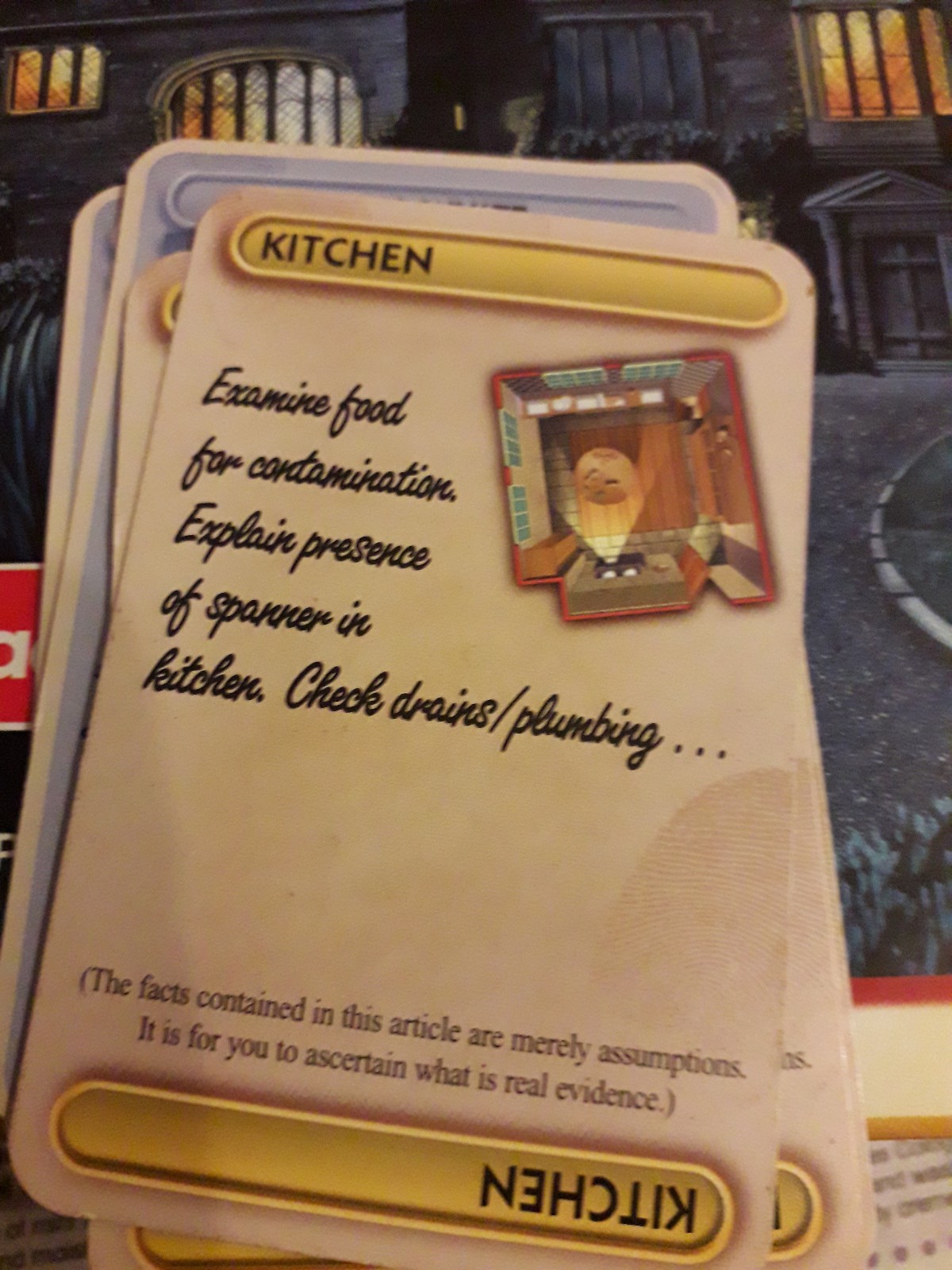 Cluedo Waddingtons 2000 room Spare card Kitchen | eBay