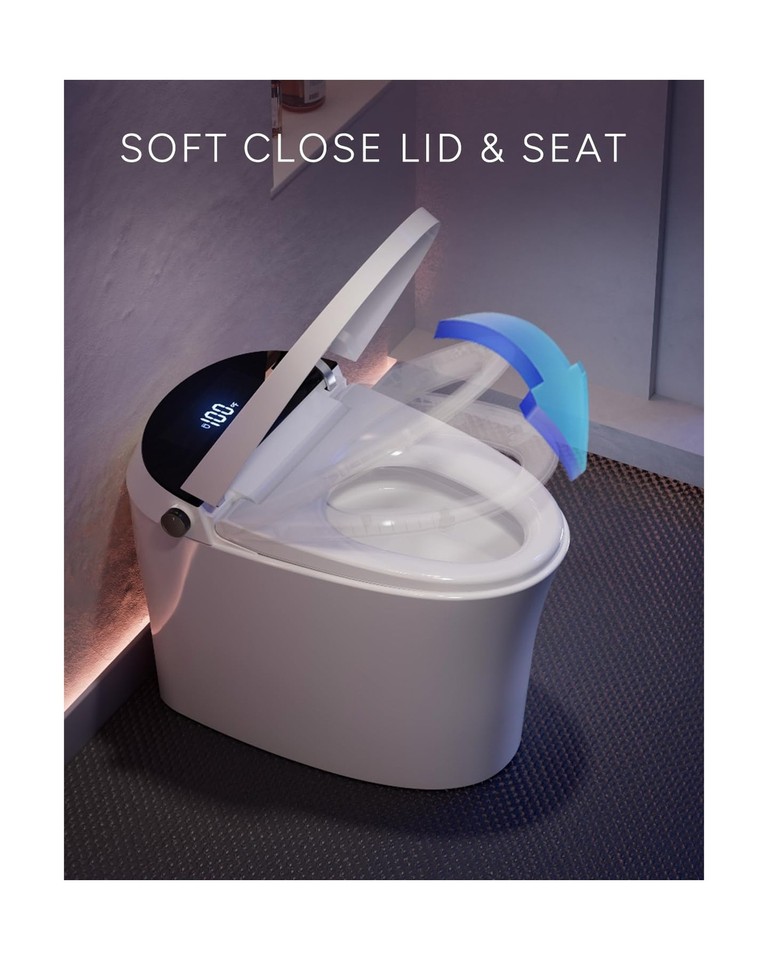 Smart Bidet Toilet, Smart Toilet with Bidet Built in, Pump-assisted ...