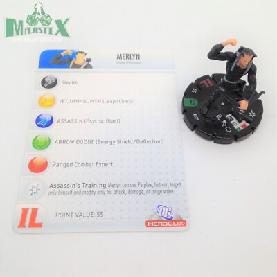 Heroclix Justice League set Merlyn #019 Uncommon figure w/card! | eBay