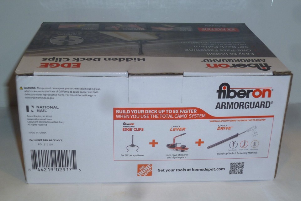 Fiberon ArmorGuard EDGE Hidden Deck Clips (90ct) Coverage: 50 sq. ft ...