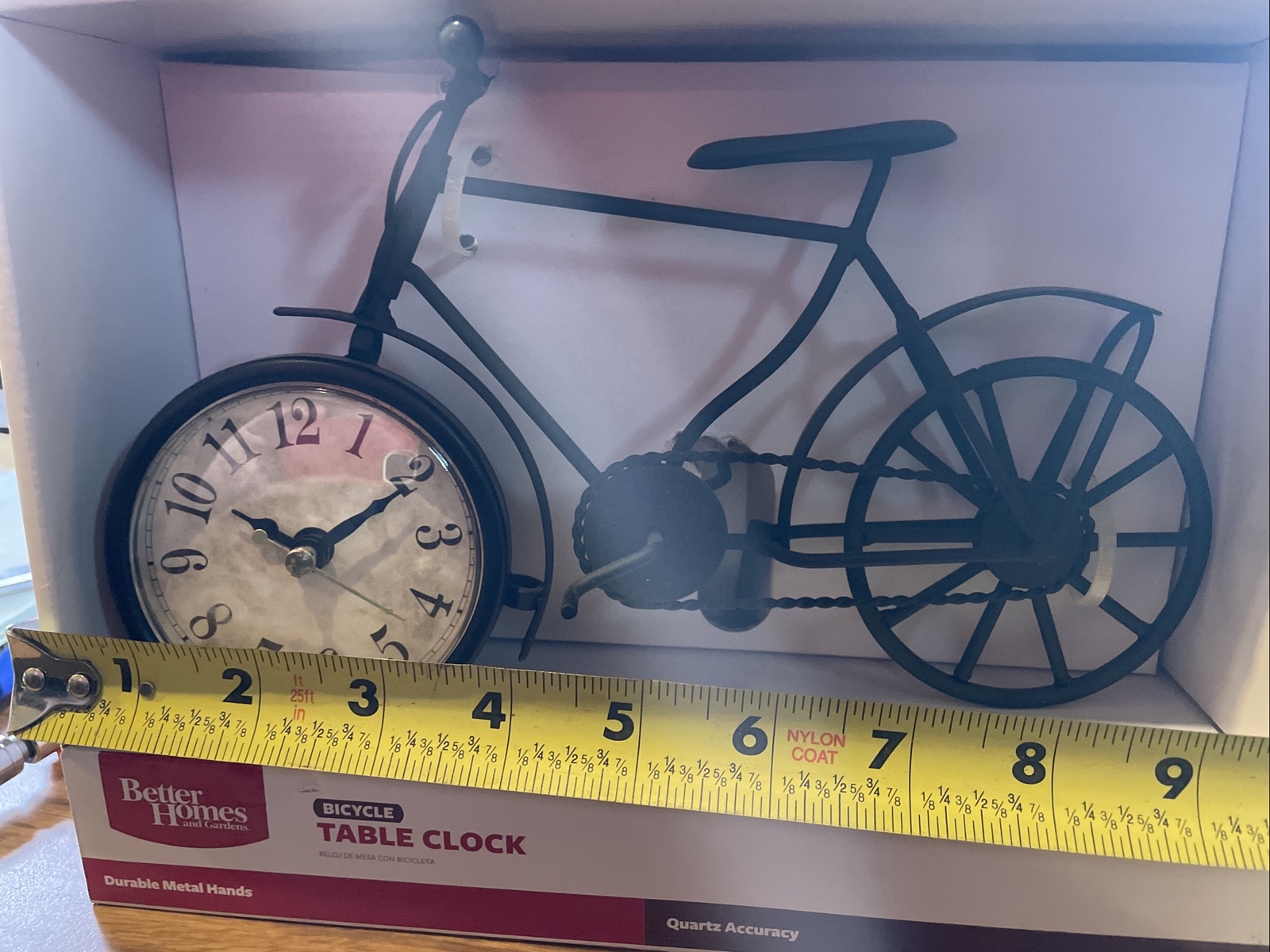 Bicycle Table Clock - Metal Desk Mantle Clock - Better Homes & Gardens ...