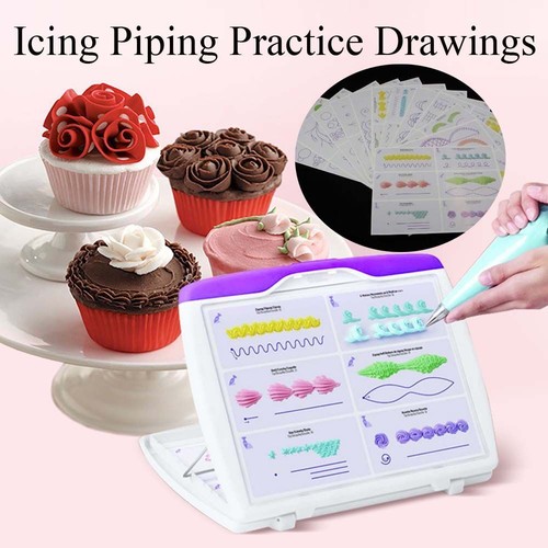 Making Cake Decorating Tool Paper Icing Piping Board Nozzles Practice ...