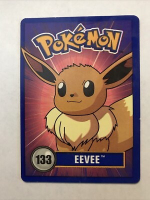 Eevee #133 - Official Nintendo Pokemon Promo Card Sticker 1998 Blue ...