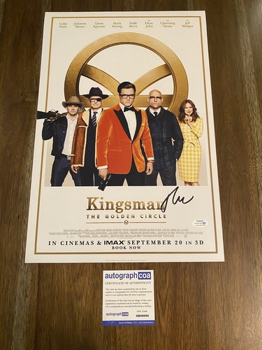 Taron Egerton ‘Kingsman The Golden Circle’ Signed Autograph 12x18 Photo ...