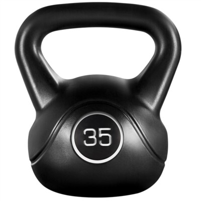 35lb Kettlebell Weight HDPE Coated Kettle Bells for Home Gym Fitness ...