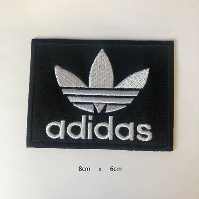 Black & White trefoil Embroidered Patch sew iron on Patches transfer ...