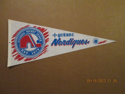 NHL Quebec Nordiques Vintage Defunct EST.1979 Team Logo Hockey Pennant ...
