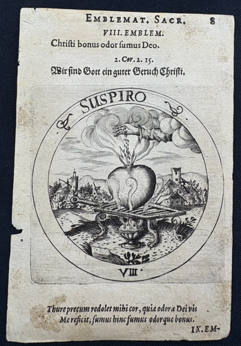Emblemata Sacra, Daniel Cramer, 1624, Suspiro | eBay