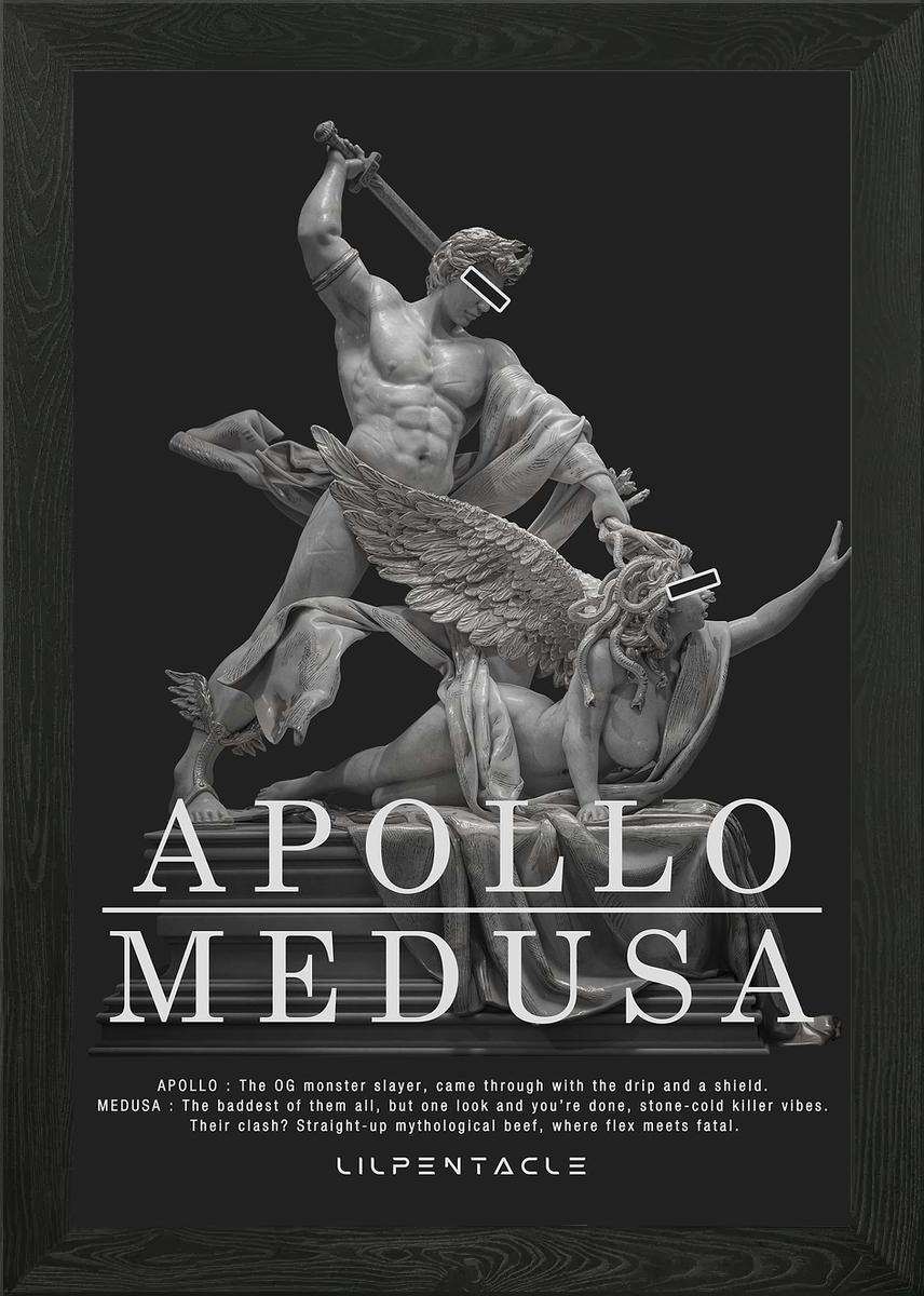 Apollo vs Medusa Framed Wall Art Poster Canvas Print Picture | eBay UK