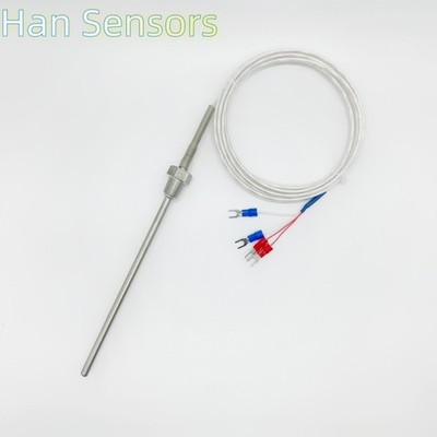 Pt100 Class A RTD with NPT 1/4" Thread 4-Wire Cable 2M, Insert Probe ...