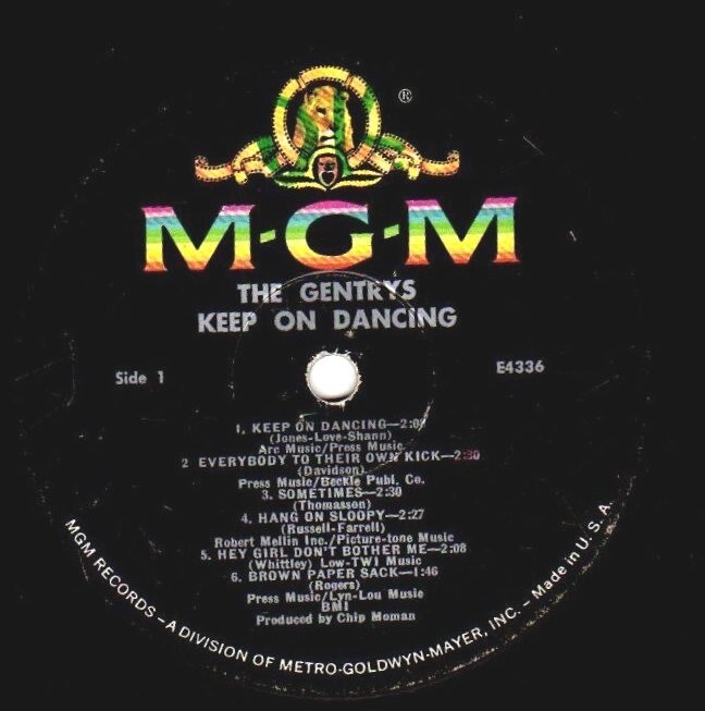 The Gentrys – Keep On Dancing: 1965 Garage Rock LP Album, Mono, MGM ...