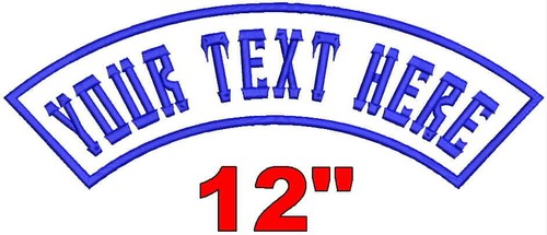 Custom Embroidered 12" Top Rocker Patch MC Biker Motorcycle Club Jacket ...