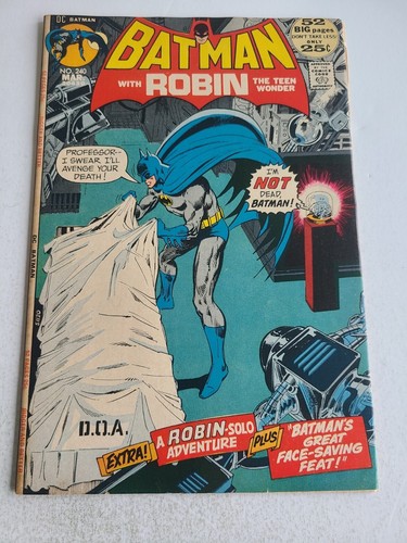 Batman #240 3rd Ra's al Ghul & 1st Dr. Moon ,DC 1972 Comic Book. F/VF 7 ...