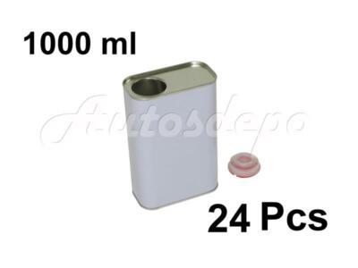 Quart (1000 ml) Rectangular Type Paint Tin Can , With Plastic Cap QTY ...