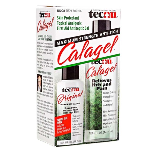 Tec Labs Tecnu Calagel Medicated MAXIMUM Strength Anti-itch GEL 6 Oz ...