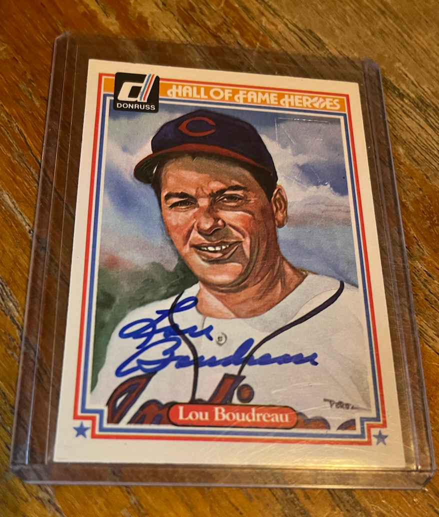 Lou Boudreau 1983 Donruss Hall of Fame Heroes Autographed Signed AUTO ...