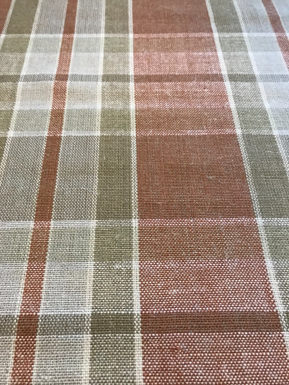 Designer Fabric Rogers and Goffigon linen plaid Millgate/Tilda ...