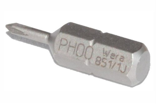 WERA J-BIT PH00 (PHILLIPS #00) 25MM HEX BIT (TOUGH JCIS) 851/1J (CAMERA ...
