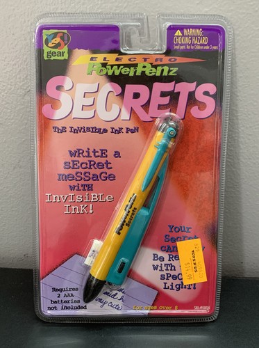 POWERPENZ ELECTRO TOP SECRET Spy Pen 1996 Yes Gear Yellow Green Blk ...