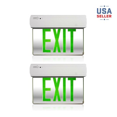 Exit Signs - Green Letters