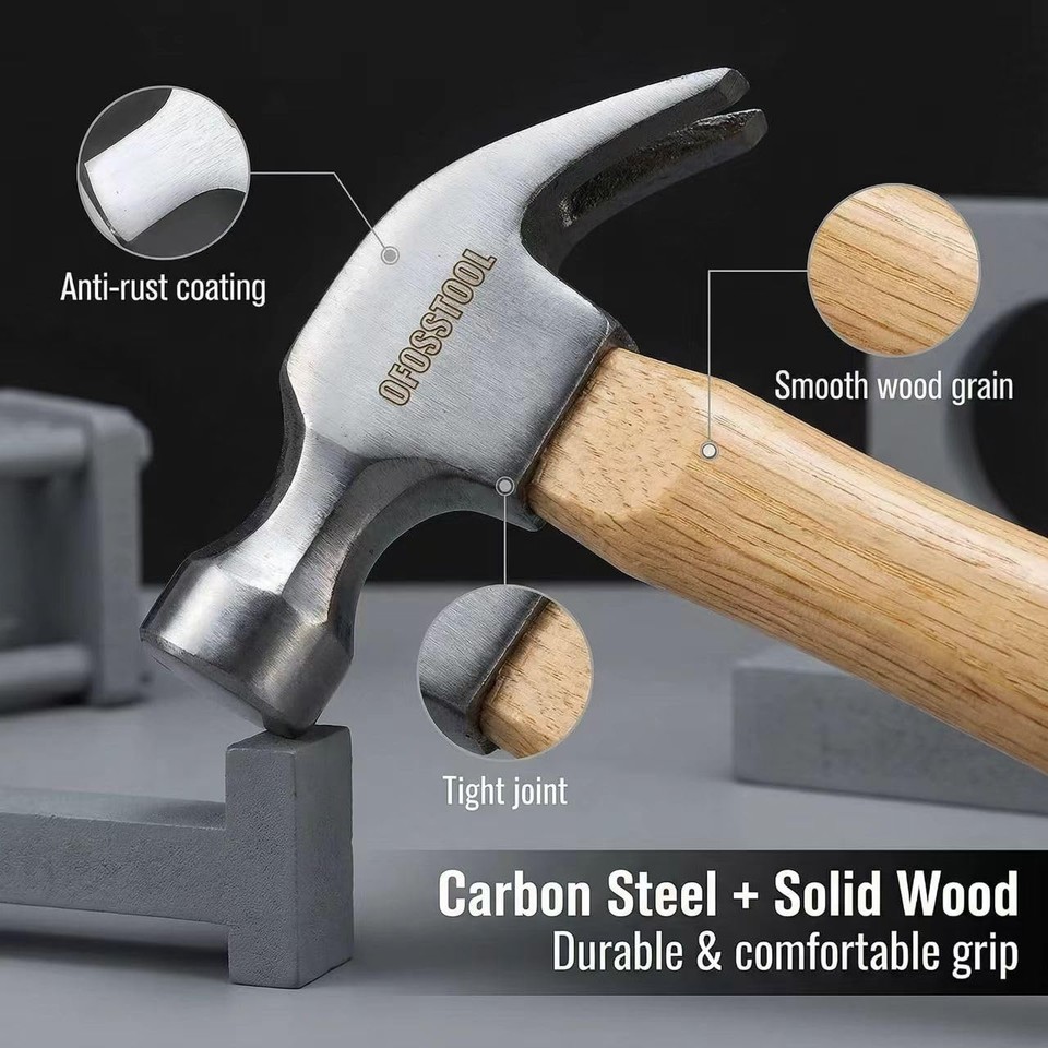11 Oz Claw Hammer Small Mallet Wood Handle Alloy Steel Head Mini DIY ...