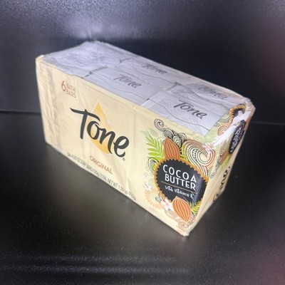 TONE Bath Soap Bars Original Cocoa Butter Vitamin E - [6 Bars: 4.25oz ...