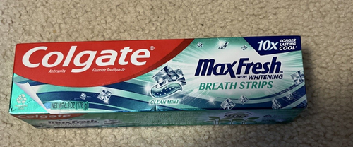 Colgate Max Fresh with Whitening Breath Strips Toothpaste - 6.3oz- NEW ...