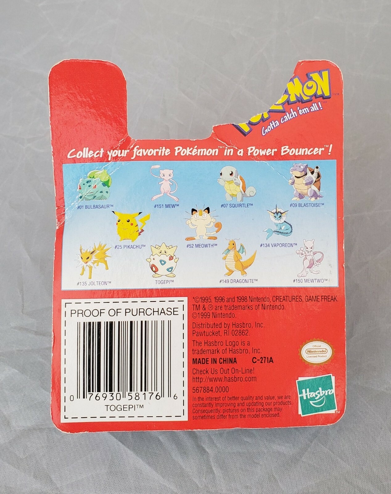 Togepi Power Bouncer - Pokemon HASBRO - SEALED | eBay