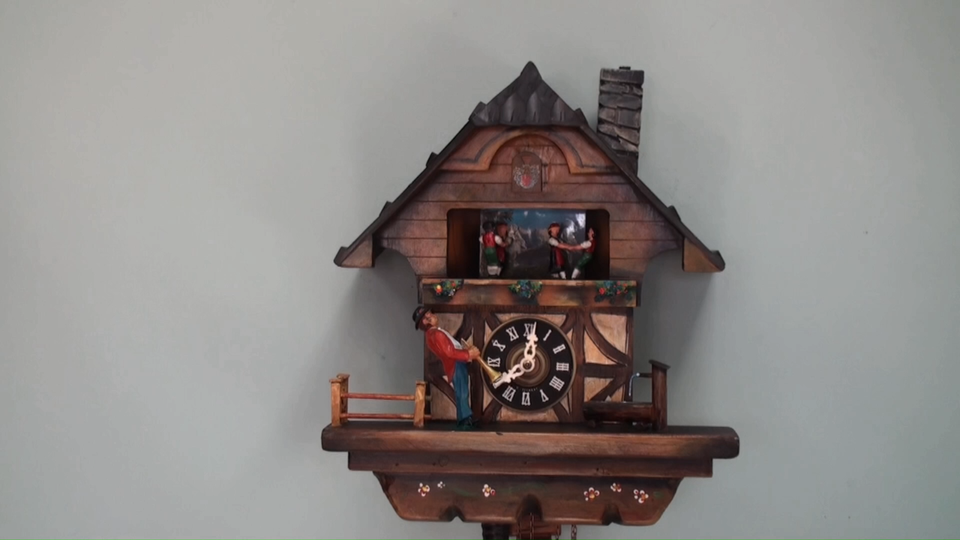 trumpeter cuckoo clock germany black forest vintage one of a kind ...