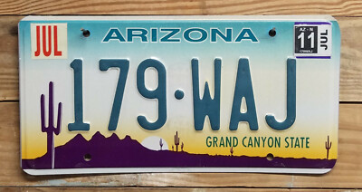 Arizona Expired 2016 Desert Sunset License Plate ~ 179-WAJ ~ Embossed ...