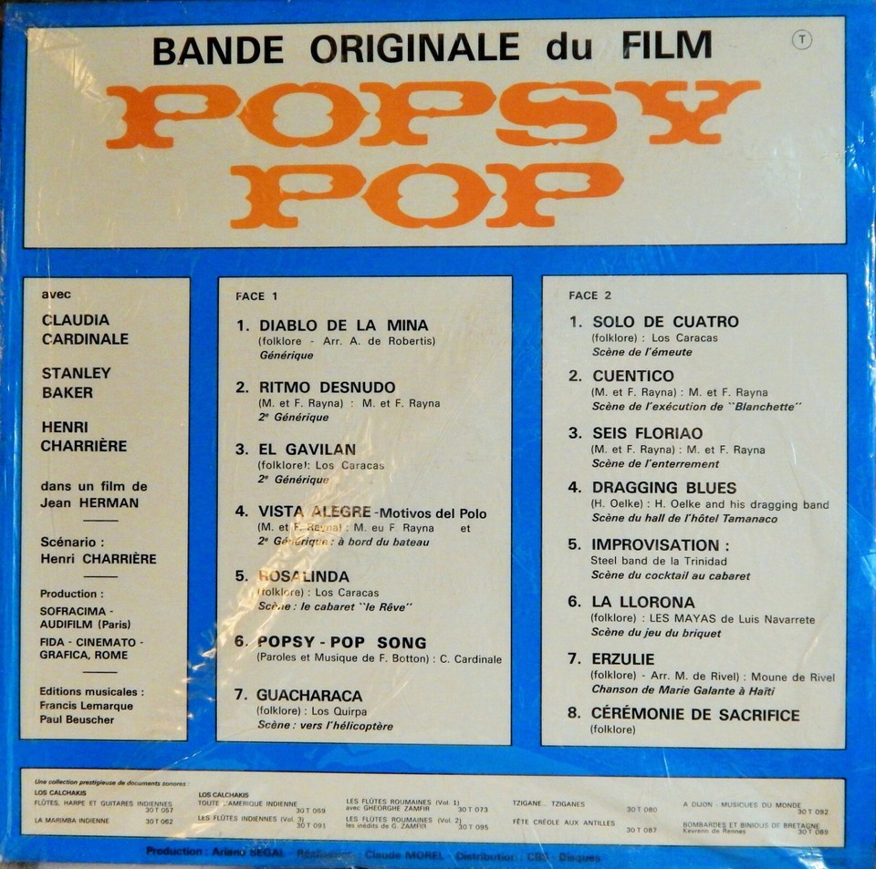 POPSY POP (1970) MINT SOUNDTRACK LP CLAUDIA CARDINALE, STANLEY BAKER ...