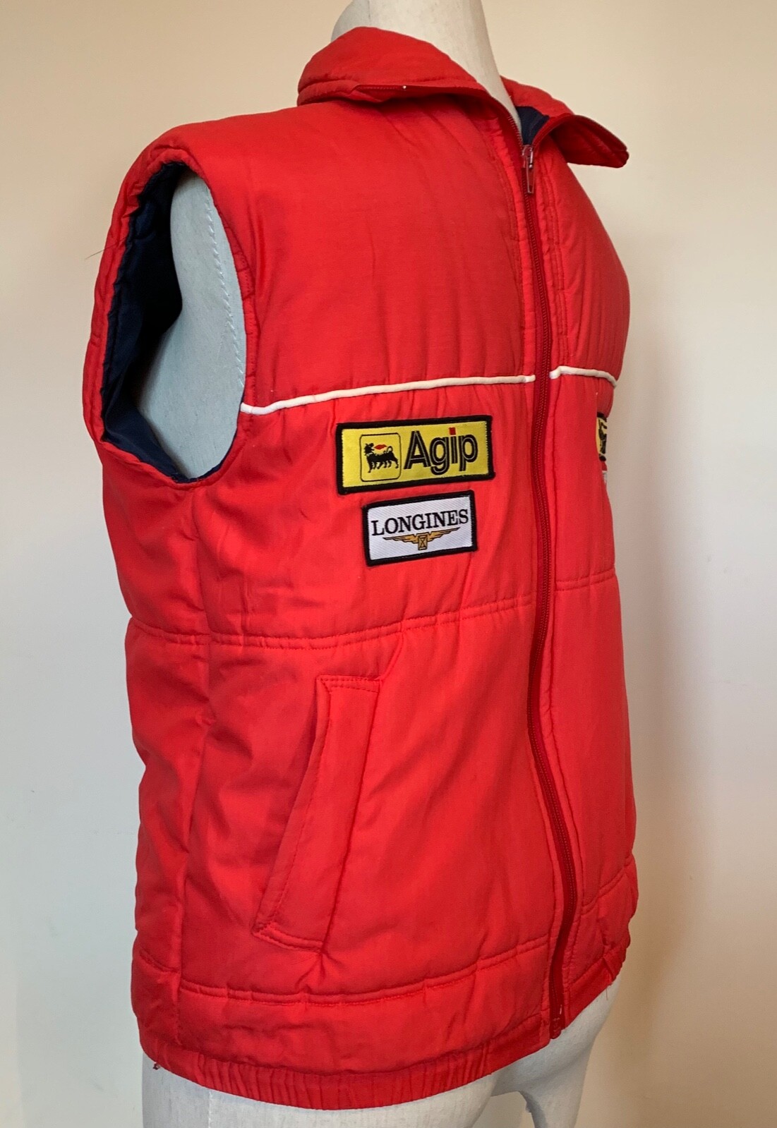 ORIGINAL SCUDERIA FERRARI LONGINES AGIP F1 TEAM GILET SMALL VILLENEUVE ...