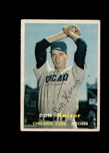 Don Kaiser 1957 Topps Cubs authentic autographed card | eBay