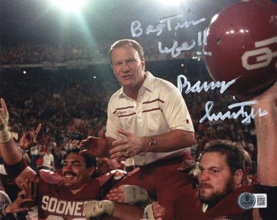 Barry Switzer Autographed Signed OKLAHOMA SOONERS 8x10 Photo Beckett ...