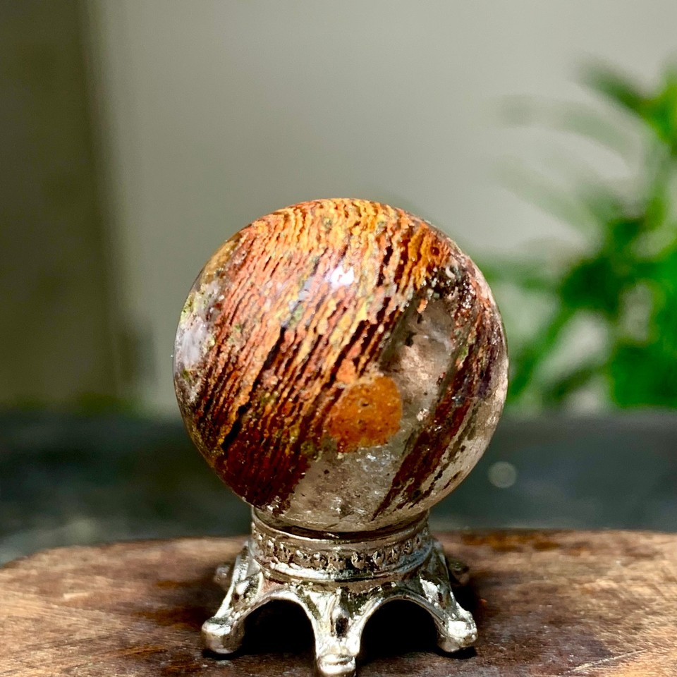 11G Natural Green Ghost Crystal Quartz Ball Crystal Sphere Mineral ...
