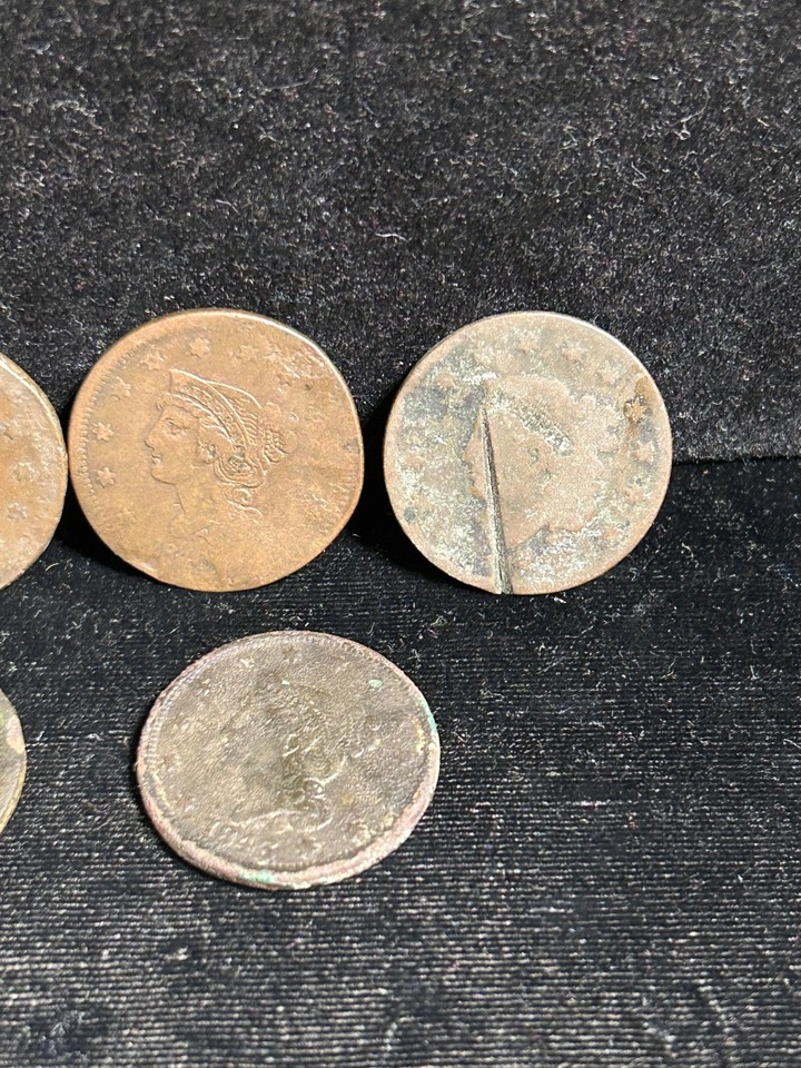 Lot of 6 Cull large cents - with dates | eBay