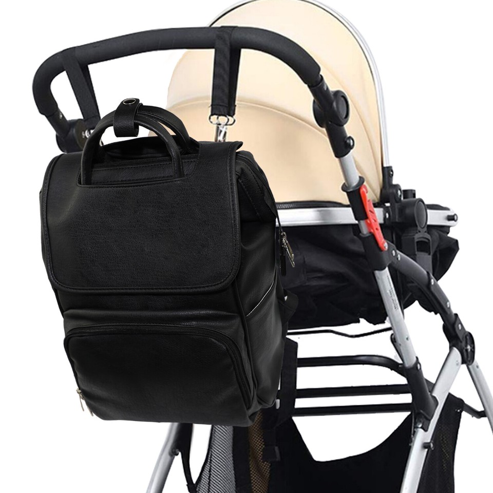 Diaper Backpack Fashion Diaper Bag Maternity Newborn Baby Back Pack PU ...