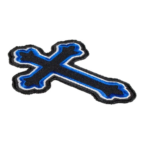 Blue & Black Decorative Cross Patch, Religious Cross Patches | eBay