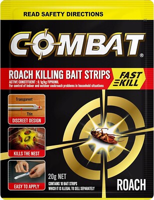 10 Pack Combat Roach Killing Bait Strips Fast Kill Action 20G-Au | eBay
