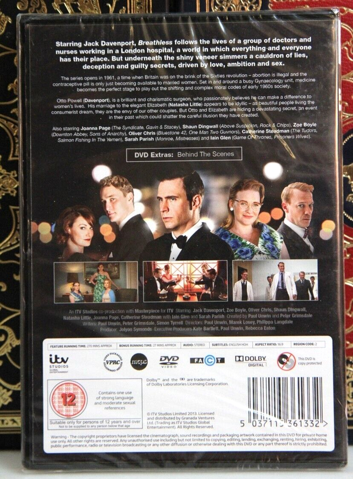 BREATHLESS MINISERIES Jack Davenport Joanna Page - DVD 🌟REGION 2🌟 I ...