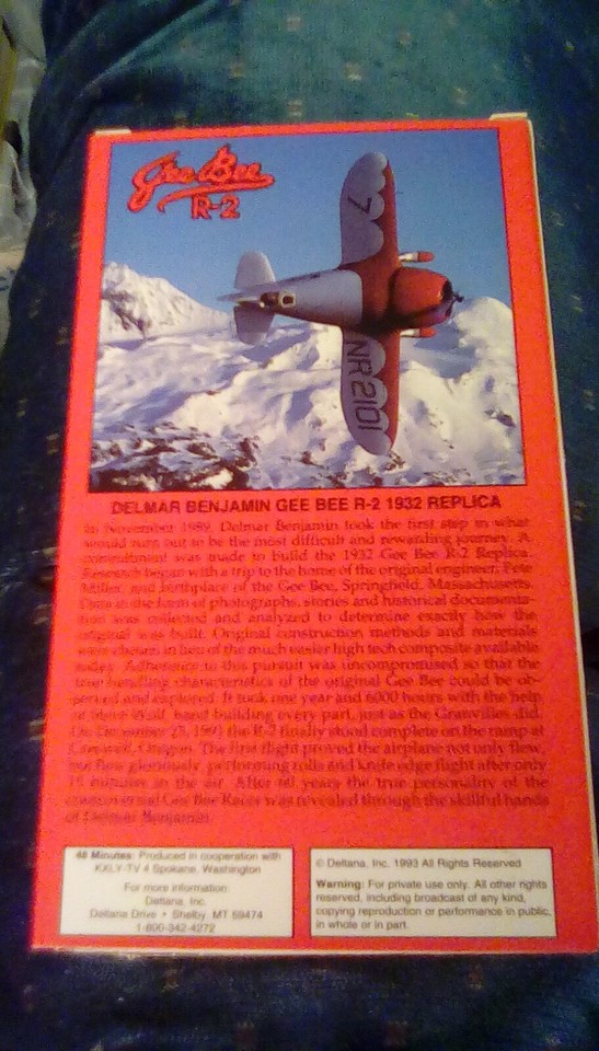 The Gee Bee R-2 - History Flies Again VHS documentary building replica ...
