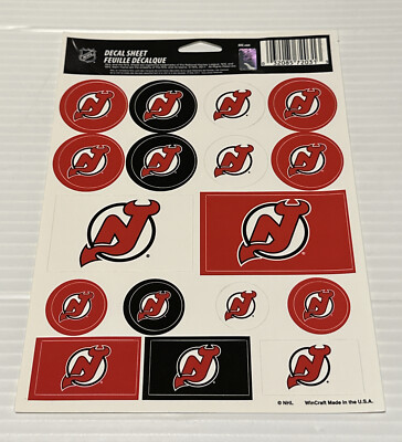 NHL New Jersey Devils Vinyl Decal Sheet 5"x7" Vinyl Licensed | eBay